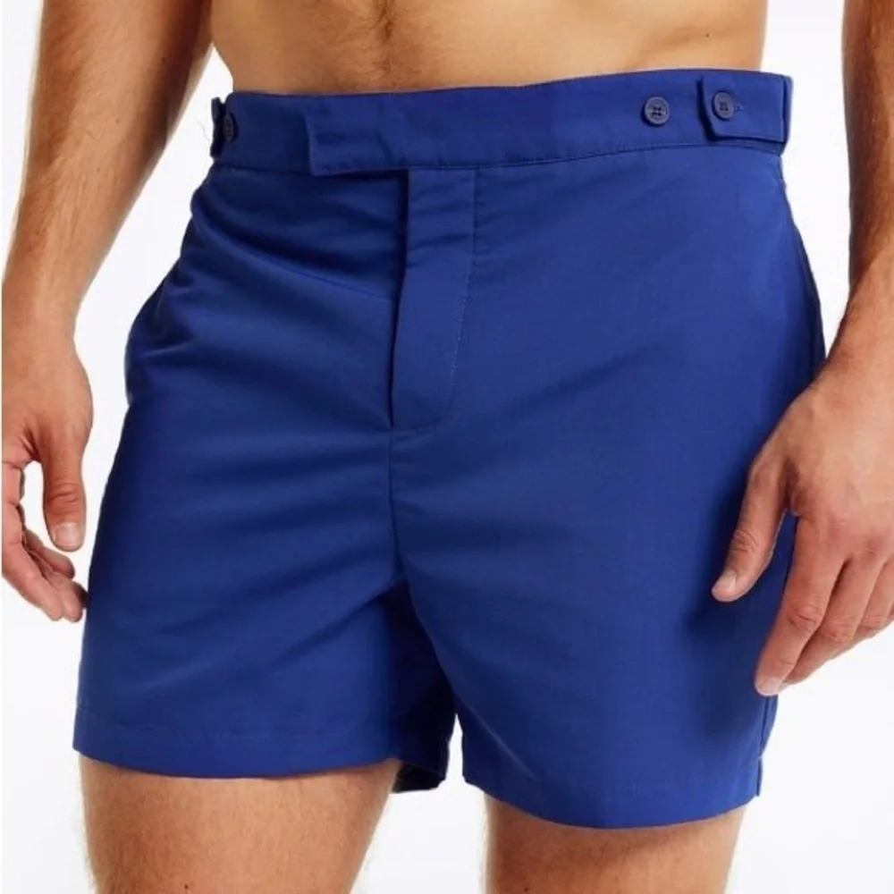 Frescobol Carioca | Swim | Frescobol Carioca Tailored Swim Shorts Navy ...